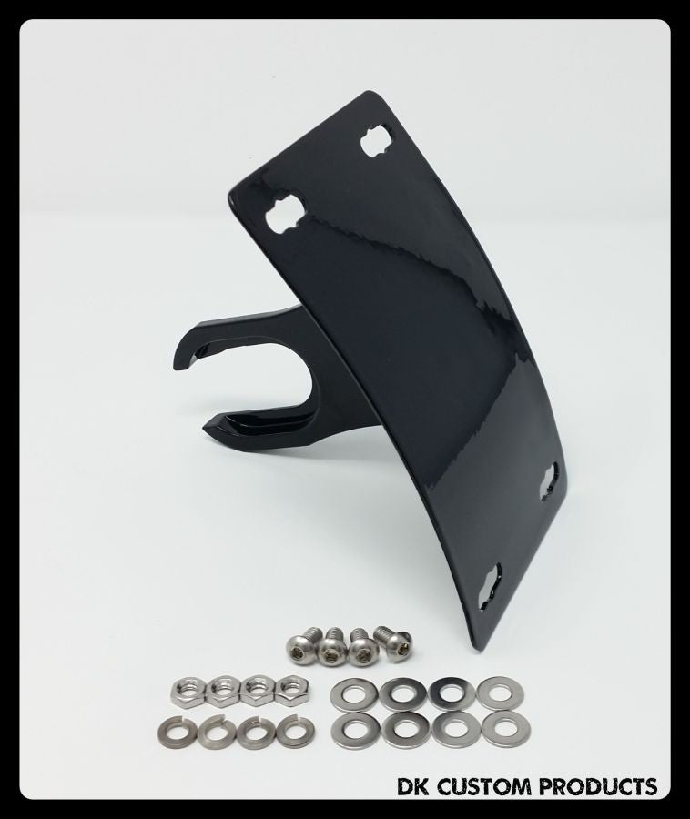 M8 SOFTAIL License Plate Relocation Kit Axle Mounted Curved w/ Optiona ...